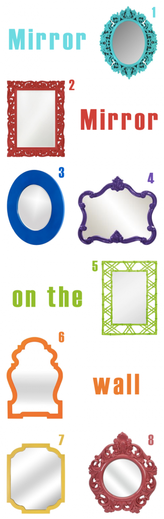 8 Bright Wall Mirrors - Peach of Mind