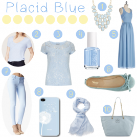 Spring 2014 Pantone Color: Placid Blue - Peach of Mind